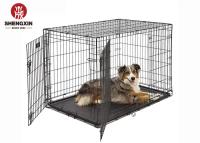China Heavy Duty Strong Folding Breathable 4xl Black Metal Dog Cage for sale