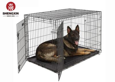 China Custom Double Doors 48 Inch Heavy Duty Steel Dog Cage for sale