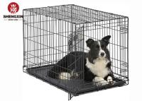 China BV Custom Double Doors 48 Inch Lightweight Metal Dog Crate for sale