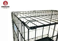 China BV Custom Double Doors 48 Inch Lightweight Metal Dog Crate for sale
