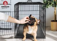China Double Door Foldable Large Heavy Duty Steel Kennel Cages 14 Inch for sale