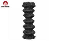 China 6 Gauge Black Coated Chain Link Fence Galvanized Wire Mesh Roll for sale