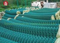 China 6ft 60x60mm Pvc Coated Chain Link Fencing Black Assembled for sale