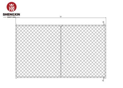 China Polishing H 6 Ft * L 8.5 Ft Chain Link Temporary Fence for sale