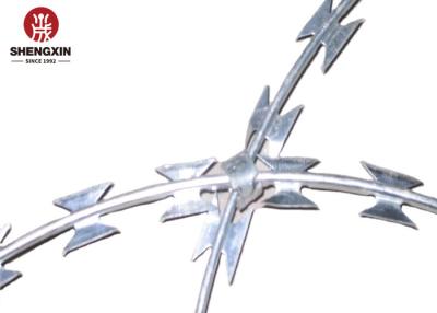 China 12 Gauge Razor Oem Galvanised Steel Barbed Wire For Farm Fencing for sale