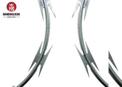 China Razor Double Twisted Boundary Galvanized Barbed Wire Anti Rust for sale