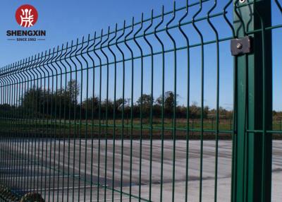 China 55x100mm Green Wire Mesh Fencing Rolls Pvc Coated 3d Welded Garden Panels for sale