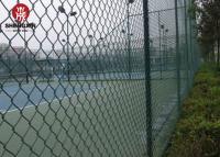 China 50x50mm Chain Link Mesh Fence Pvc Coated Diamond Shape Wire Sports Field for sale