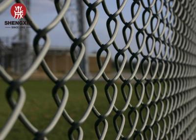 China 50x50mm Chain Link Mesh Fence Pvc Coated Diamond Shape Wire Sports Field for sale