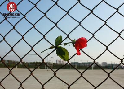 China 60x60mm Chain Wire Mesh Fence Pvc Coated Galvanized With Posts for sale