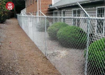 China 8 Foot Boundary Wall Chain Link Mesh Fence Pvc Coated Galvanized 10 Gauge for sale