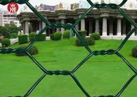 China 8 Foot Boundary Wall Chain Link Mesh Fence Pvc Coated Galvanized 10 Gauge for sale