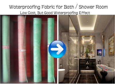 China Waterproofing Fabric for Bath / Shower Room, different colors, low cost, good waterproofing effect for sale