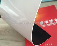 China White and Black Eco Friendly HDPE EVA Self-adhesive Pre-laid Polymer Waterproof Membrane for Underground Waterproofing for sale