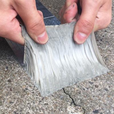 China PE Film Aluminum Foil Material 10cm*10m*1mm Waterproof Butyl Tape for Roof Repair Direct Sales for sale