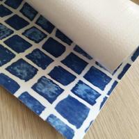 China Length 20m 30m or Customized Vinyl Pool Liner Blue Mosaic PVC Waterproof Membrane for Outdoor Swimming Pool for sale