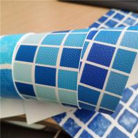 China ISO9001/14001 Certified Vinyl Liner for Swimming Pool 1.4m Width Water Ripple Pattern 0.7mm Thickness for sale
