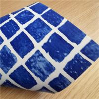 China ISO9001/14001 Certified Vinyl Liner for Swimming Pool 1.4m Width Water Ripple Pattern 0.7mm Thickness for sale