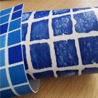 China ISO9001/14001 Certified Vinyl Liner for Swimming Pool 1.4m Width Water Ripple Pattern 0.7mm Thickness for sale