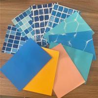 China ISO9001/14001 Certified Vinyl Liner for Swimming Pool 1.4m Width Water Ripple Pattern 0.7mm Thickness for sale