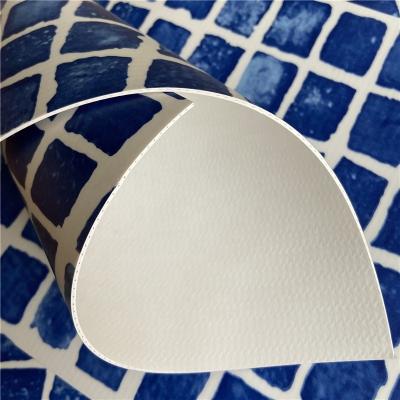 China Customized 2000gsm 60mil Mosaic PVC Membrane for Swimming Pool 1.65m Wide Pool Liner 1.2mm Thickness for sale