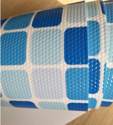 China Waterproof Membrane PVC Film Rolls for Anti-slip Pool Liner Thickness 0.9mm 1.0mm 1.2mm 1.5mm for sale