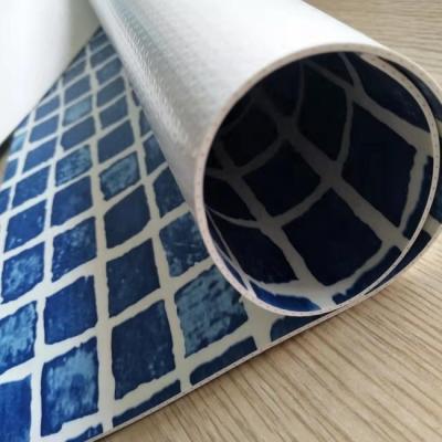 China Polyester Reinforced Design Mosaic PVC Pool Liner Plastic Sheet Rolls for Swimming Pool Inside Customizable and Durable for sale