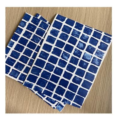 China Professional Hotel Swimming Pool Blue Mosaic Pool Liner for sale