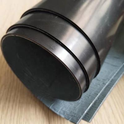 China Black Sticker Roofing Underlayment With Glue Building Materials 1.5mm EPDM Waterproofing Membrane for sale