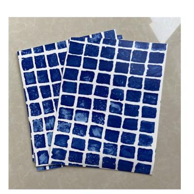 China Custom Pattern 1.5 2mm PVC Swimming Pool Liner with Mosaic Design and Anti-slip ISO9001/14001 Certified for sale