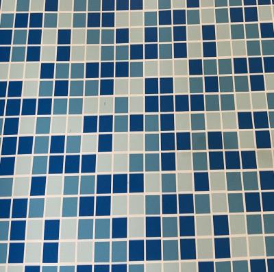 China 1.5mm, 1.83*25m Hot selling Durable PVC Blue Mosaic Swimming Pool Liner Material for sale