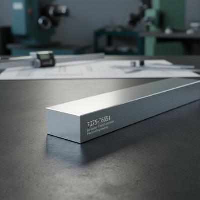 China 7075-T651 High Strength Aerospace Grade Aluminum Bar For Precision Engineering for sale