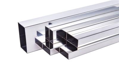 China Slit Edge Stainless Steel Rectangular Tube 5*5-150*150 Mm Sliver for sale