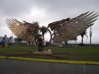 China Custom Stainless Steel Sculpture 4000mm Mirror Polish Painting Metal Art Statue for Garden Decoration for sale