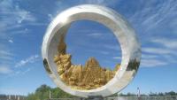 China Customized Mirror Polish Stainless Steel Sculpture 4000mm for Garden Park Decoration for sale