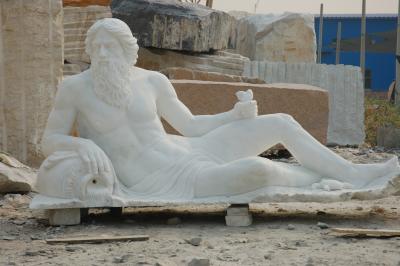 China marble sculpture with sitting pose for sale