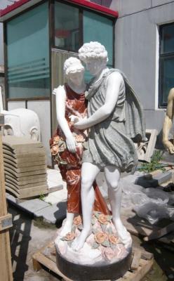 China Two person marble sculptures in Natural stone for sale