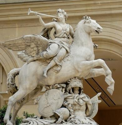 China Man with horse marble sculpture for sale