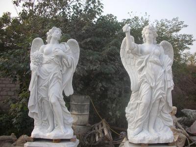 China Four Angel Marble Statues Life Size Garden Decoration Sculpture China Supplier for sale