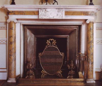 China Multi-Colour Stone Fireplace Mantel 60 Inch Wide Natural Stone Surround for sale