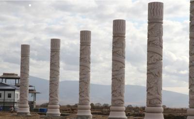 China 56pcs Natural Stone Columns for Northeast China Decorative Architecture for sale