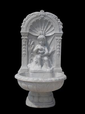 China Natural Stone Wall Fountain Outdoor Water Feature 60cm Height for sale