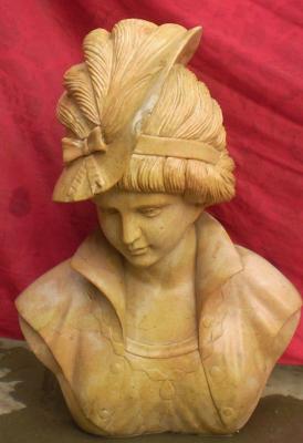 China Lady Marble Bust Statue 12 Inch Classic White Sculpture for Home Decor for sale