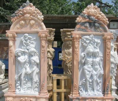 China Decorative Statue Columns for Building Entrance 120cm Height Fiberglass for sale