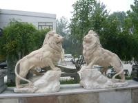 China Custom Marble Animal Sculpture for Garden Decoration Life Size Hand Carved Stone Statue for sale