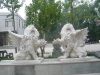 China Custom Marble Animal Sculpture for Garden Decoration Life Size Hand Carved Stone Statue for sale