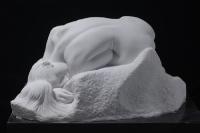 China Custom Replica Art Marble Sculpture Life Size Natural Stone for Artist Decoration for sale