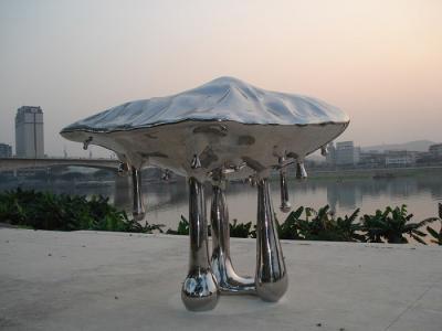 China Custom Stainless Steel Sculpture Mirror Finish 350cm Polished Metal Art for Garden Park Decoration for sale