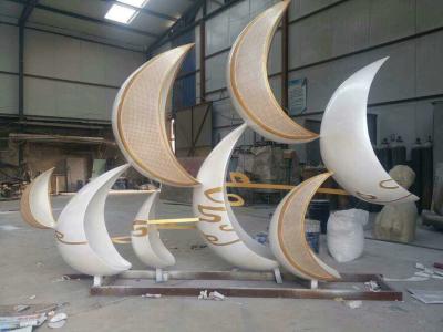China Custom Stainless Steel Sculpture Laser Cut Metal Art with Painting 1 Piece MOQ for sale