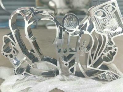 China Mirror Polished Stainless Steel Sculpture H530mm 316L for Art Studio Custom for sale